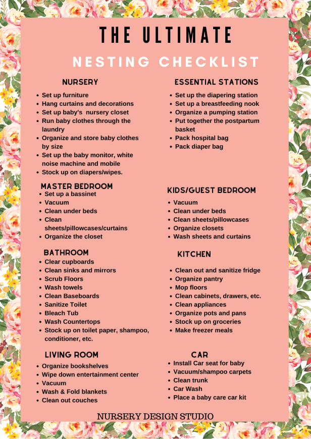 PREPARING FOR BABY CHECKLIST + PRINTABLE PDF | Nursery Design Studio