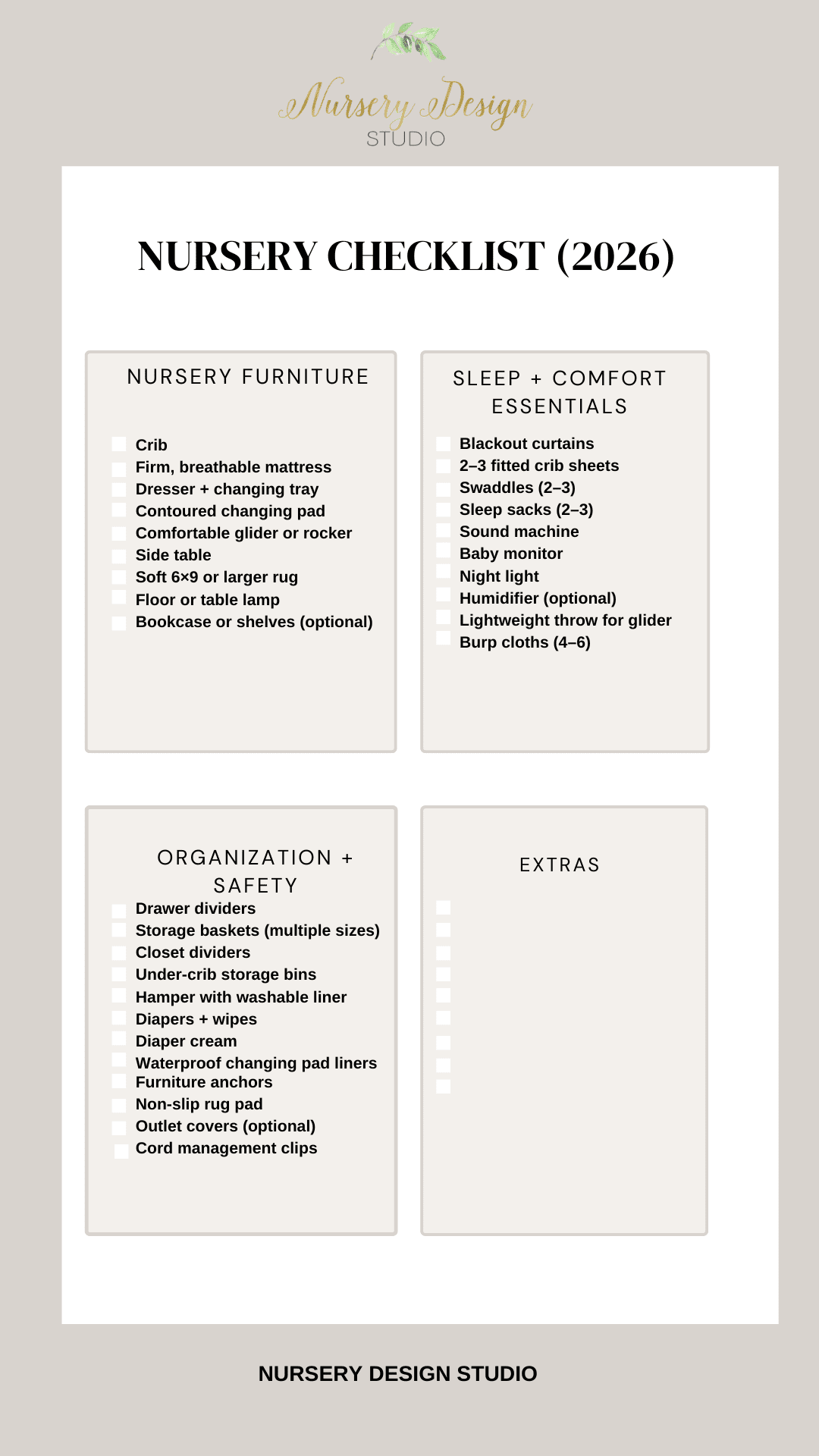 2026 BABY NURSERY CHECKLIST: WHAT YOU ACTUALLY NEED (DESIGNER-APPROVED ...